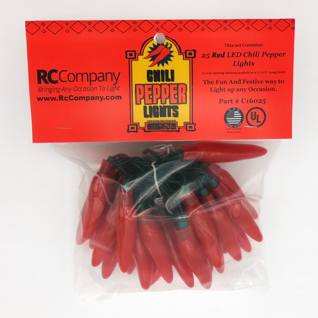 25 LED Red Chili Pepper Lights (25 Lights, 7 1/2-ft. Long) – RC Company ...